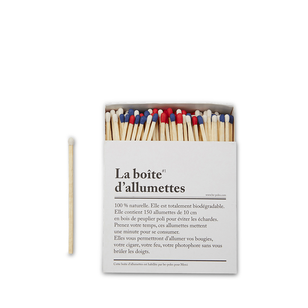 Boîte de 150 grandes allumettes – Merci Paris