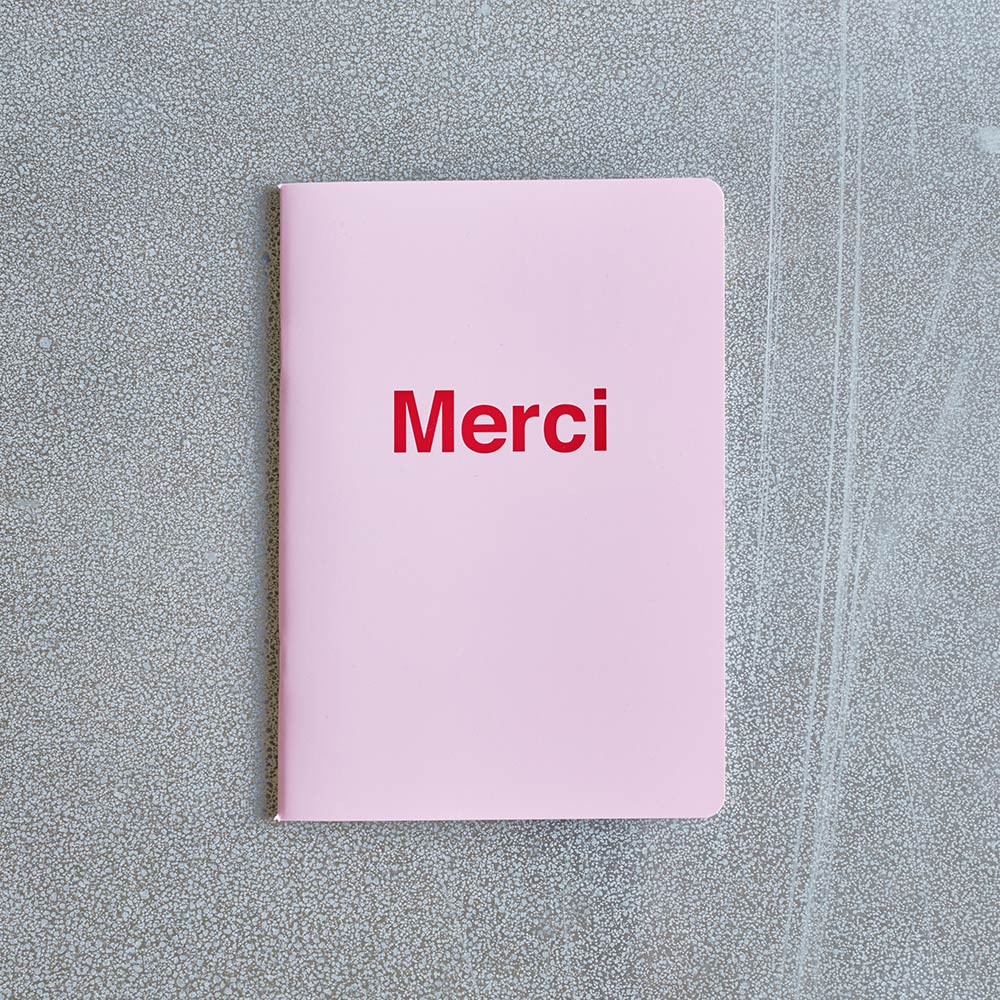 Carnet Merci - Rose Pâle et Rouge - Papeterie – Merci Paris