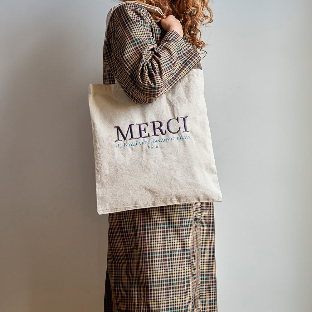 Merci - Tote Bag en coton - Cabas Merci 111 Violet - Sac – Merci Paris