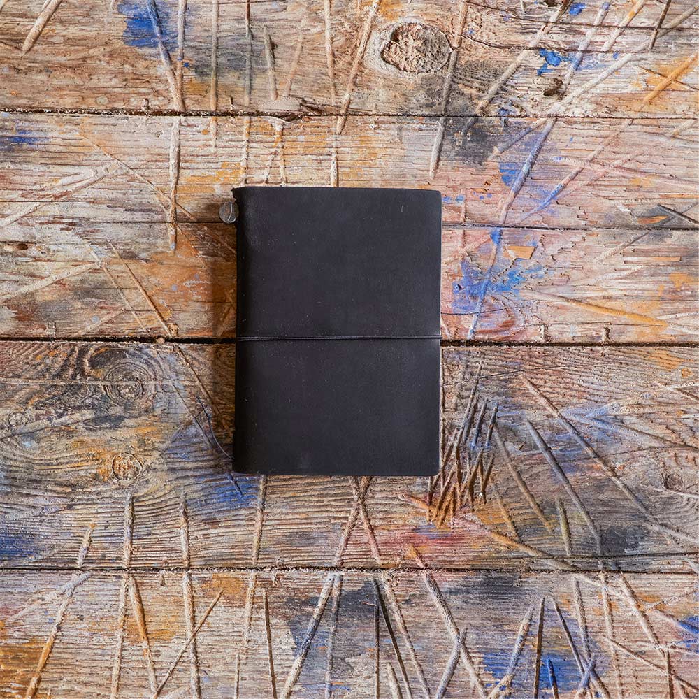 Leather Passport Notebook - Black