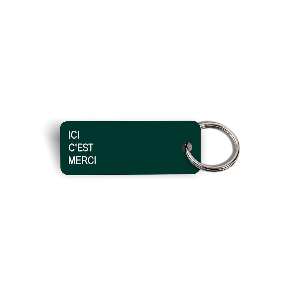 Merci x Various Keytags - "Here It Is Thanks" Key Chain - Green