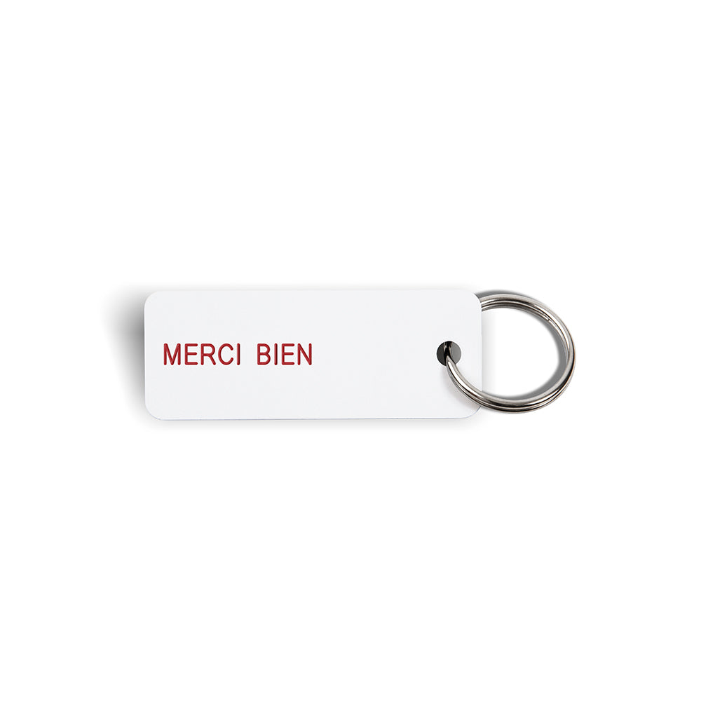 Merci x Various Keytags - "Merci Bien" Key Chain - White