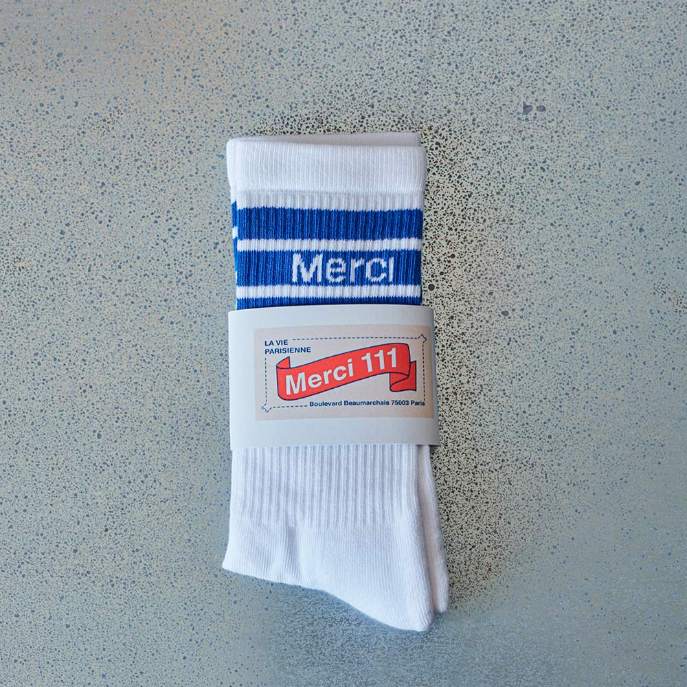 Merci cotton socks - Matisse Blue