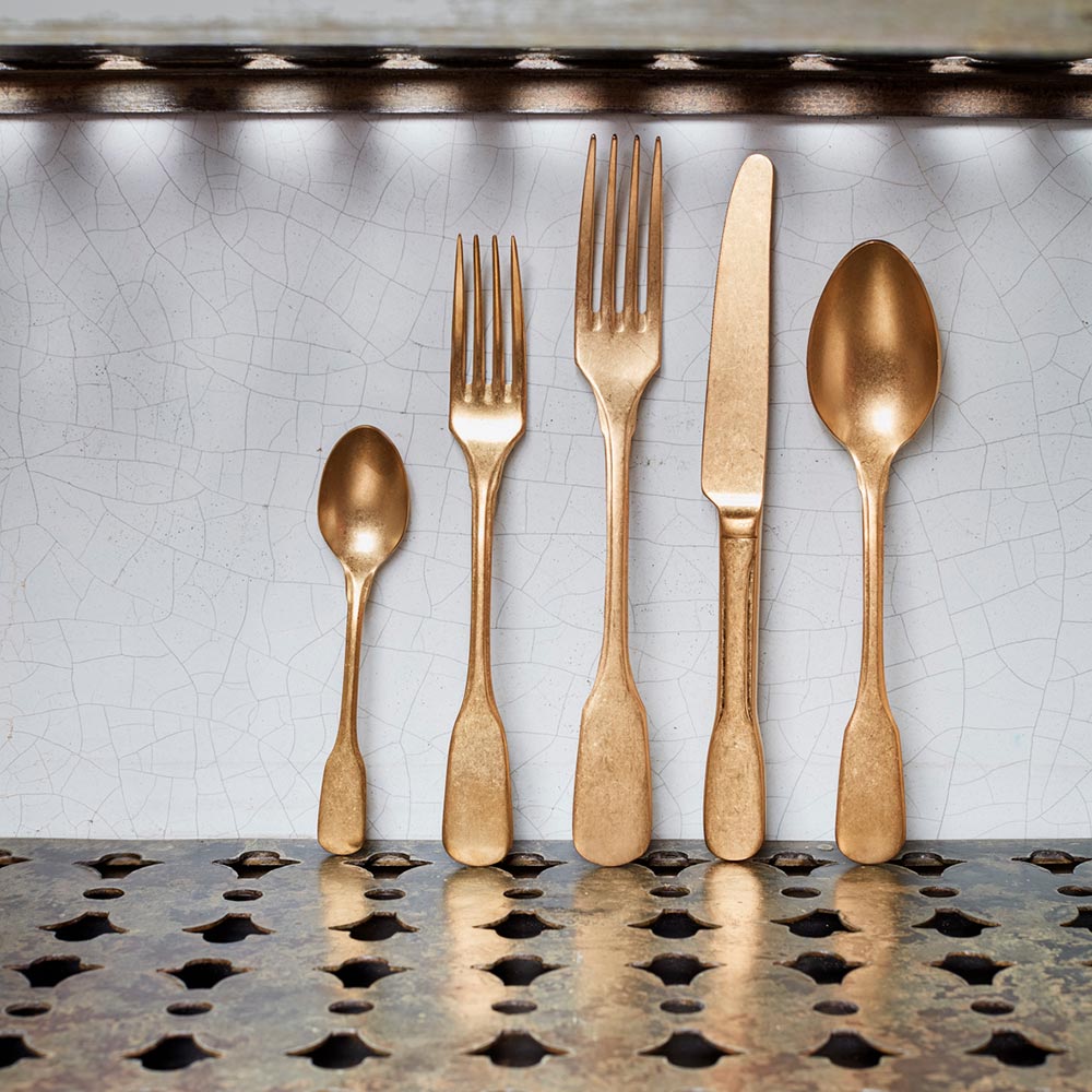 Bricklane table spoon - Vintage Gold